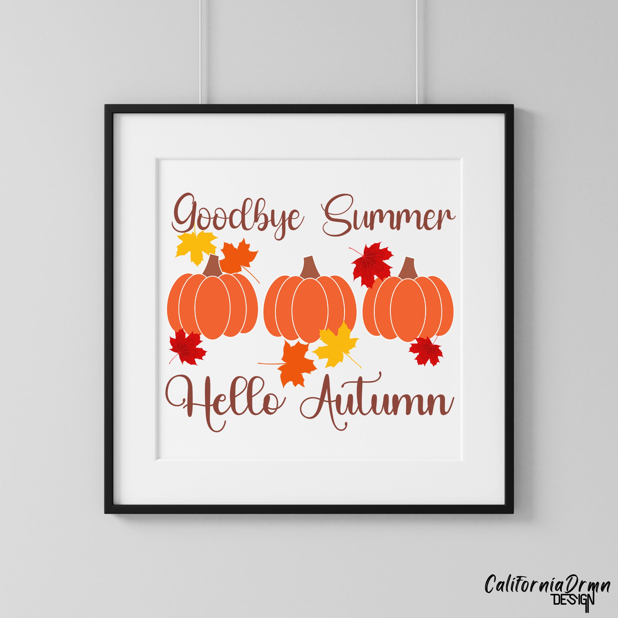 Goodbye Summer Hello Autumn SVG, Welcome Fall Pumpkin Spice SVG, Fall ...
