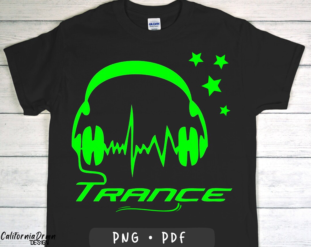 Trance Music PNG, Headphones, DJ, Turntables, Png for Sublimation ...