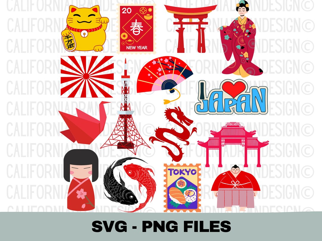 Japan Clipart, Japan SVG, Japanese Travel Asia Vacation Tourism, Tokyo ...