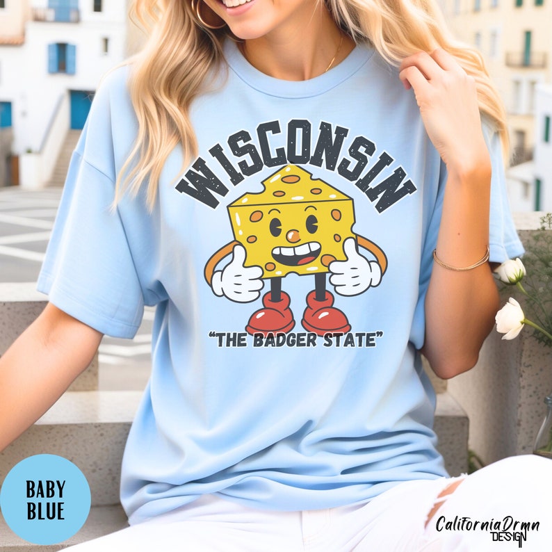 Comfort Colors Wisconsin T-shirt, Unisex Retro Vintage Tees, State ...
