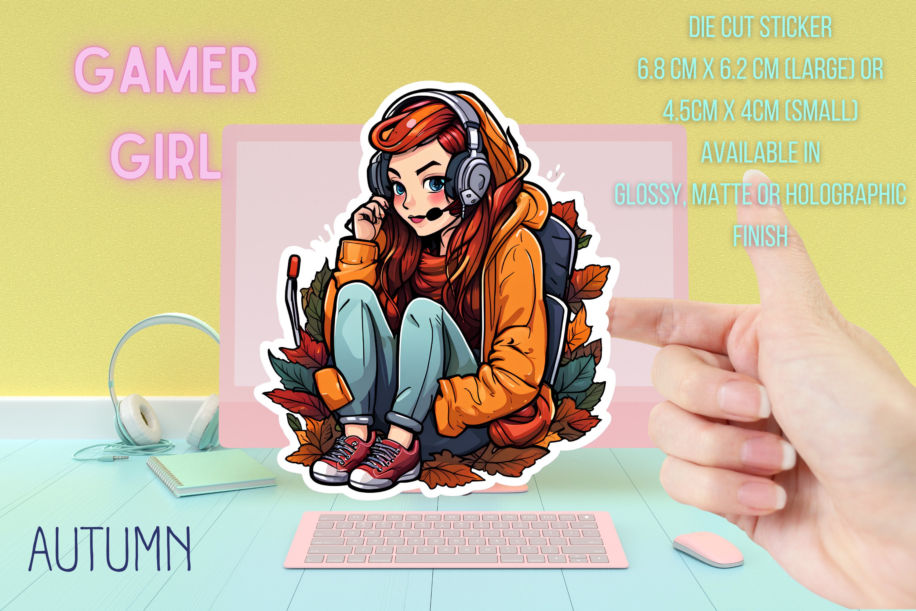 Gamer Girl Sticker Set Gamer Girl Stickers Girly Sticker - Etsy