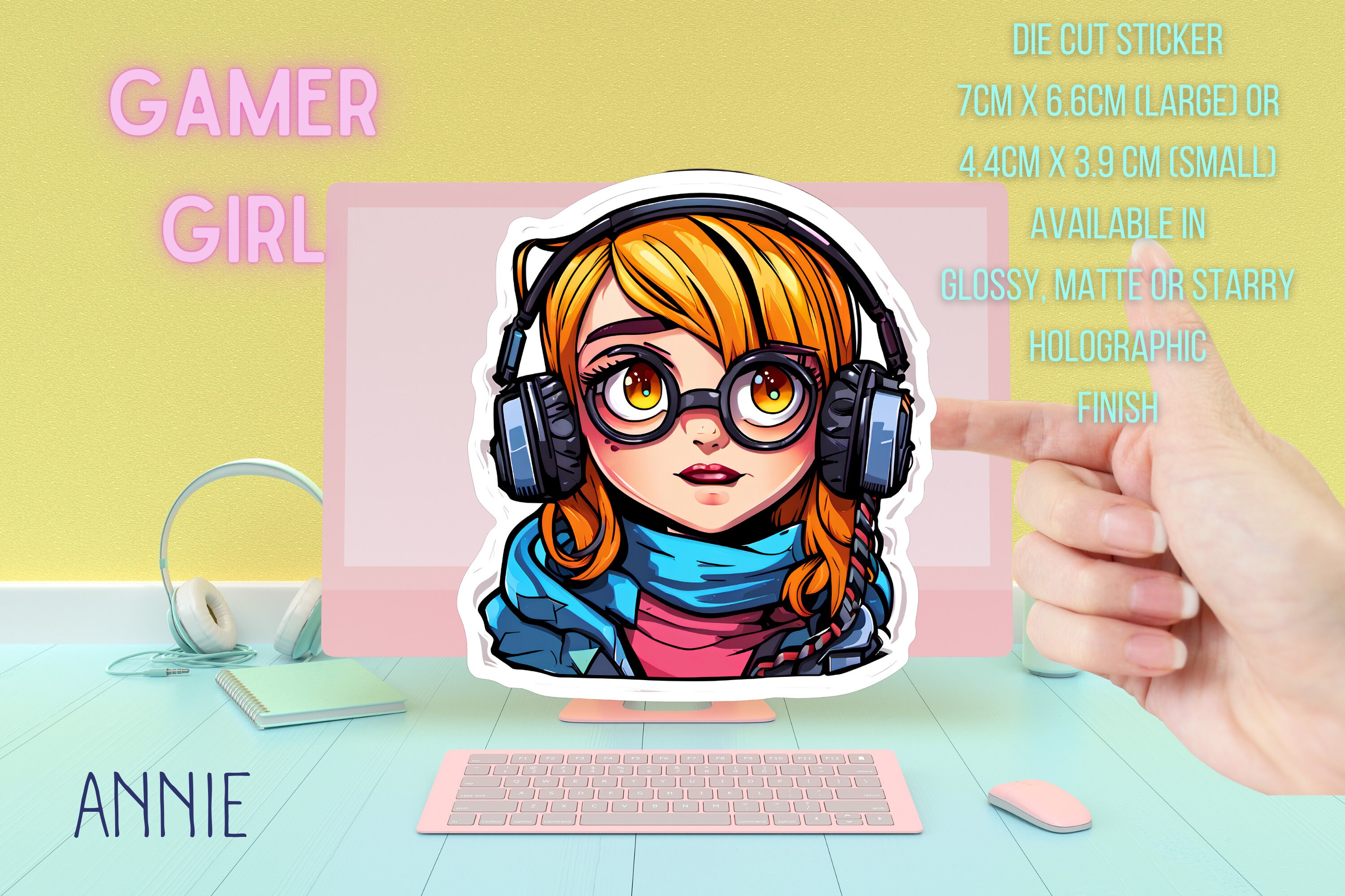 Gamer Girl Sticker Set Gamer Girl Stickers Girly Sticker - Etsy