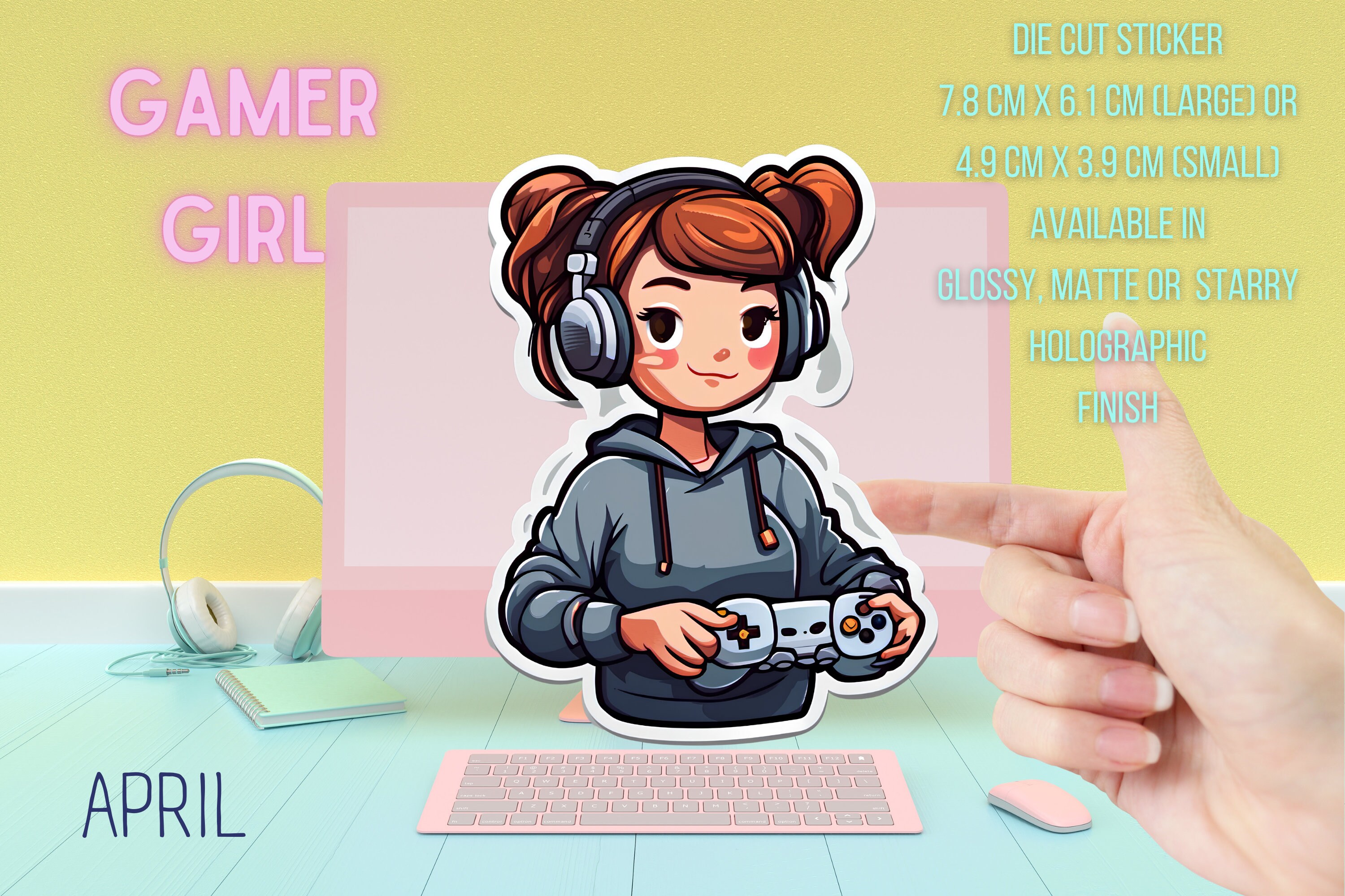 Gamer Girl Sticker Set Gamer Girl Stickers Girly Sticker - Etsy