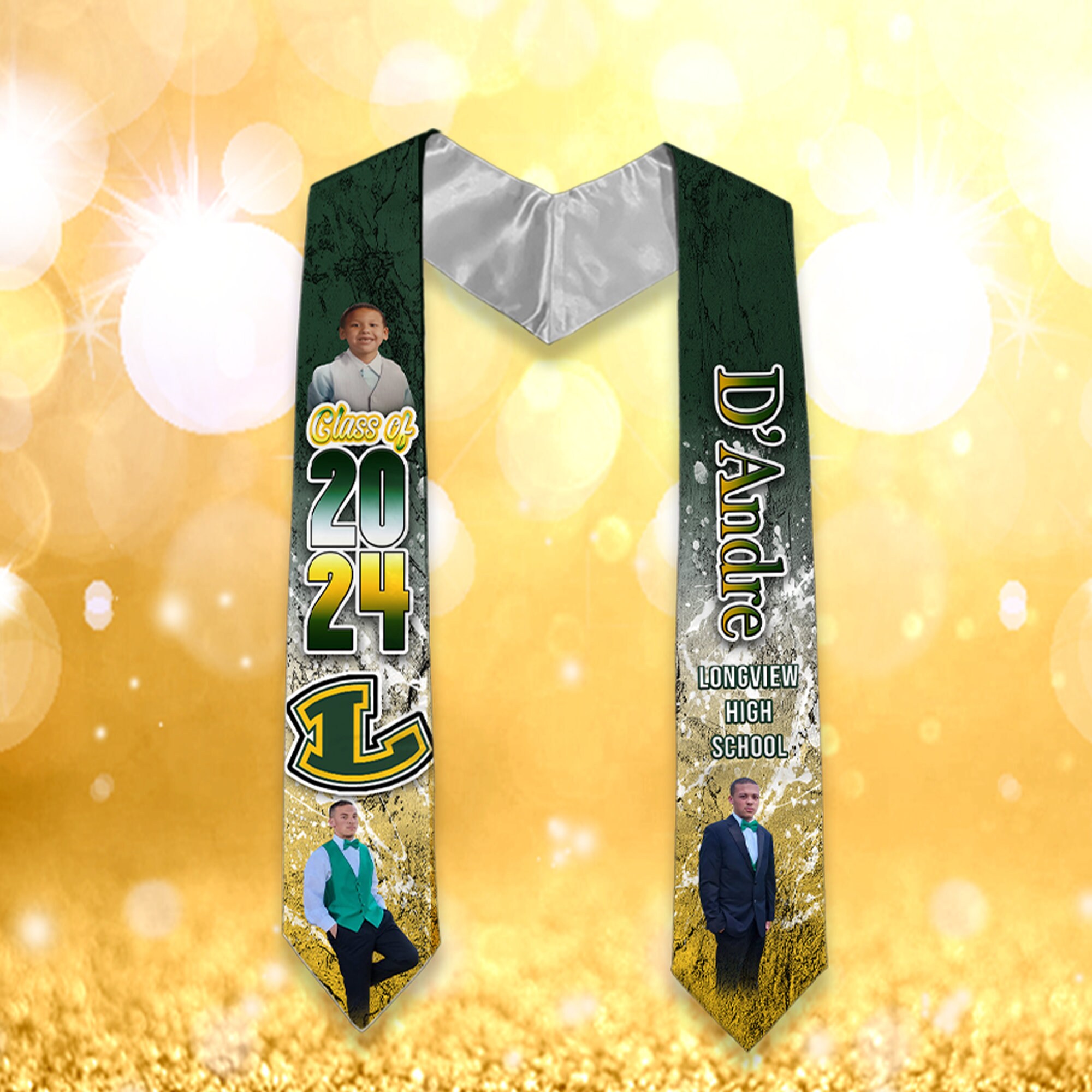 Custom Graduation Stole, Class of 2024 Personalized Stole, Graduation ...