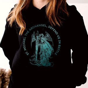 Saint Michael the Archangel Hoodie, Saint Michael Prayer, Catholic ...