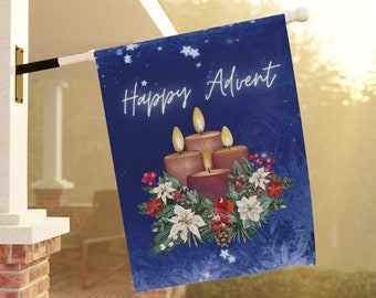 Blessed Advent Garden & House Flag, Catholic Gift, Candles, Traditional ...