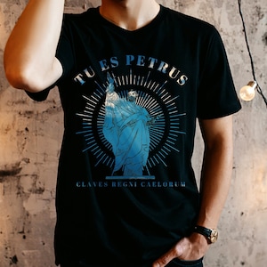 Saint Peter the Apostle Shirt for Men | Tu Es Petrus : You Are Peter ...