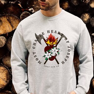 Pure and Chaste Heart of St. Joseph Sweater, Most Chaste Heart of ...