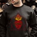 Sacred Heart & the Trinity Knot Sweater for Men, Traditional Catholic ...