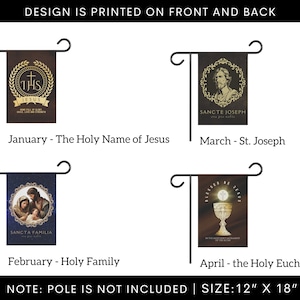 Catholic Devotional Flags / Banner, Complete Year, January - December ...