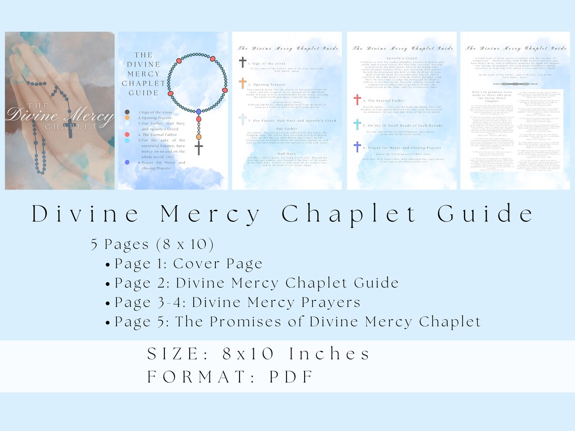 Divine Mercy Chaplet How to Pray the Divine Mercy Chaplet | Etsy