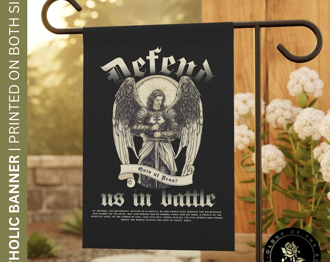 Saint Michael the Archangel - Garden & House Flag, Catholic Gift ...
