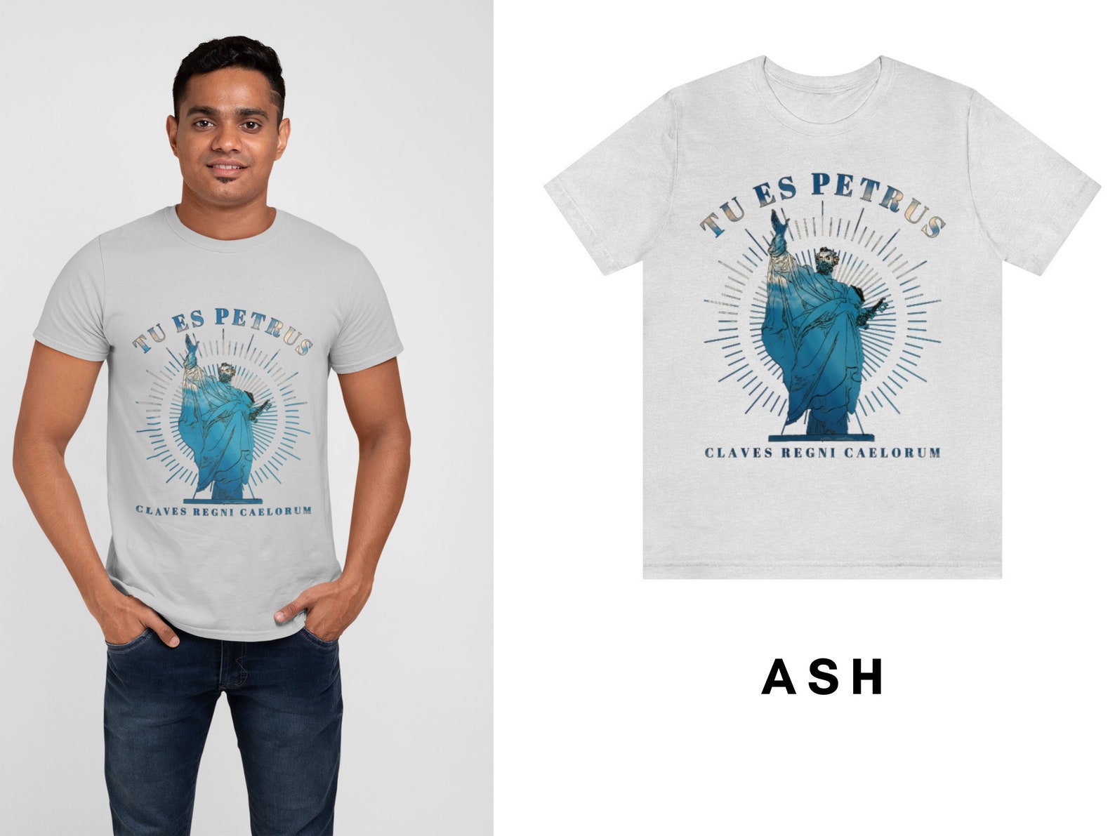 Saint Peter Catholic T-shirt | Tu Es Petrus, Keys of Heaven - Etsy