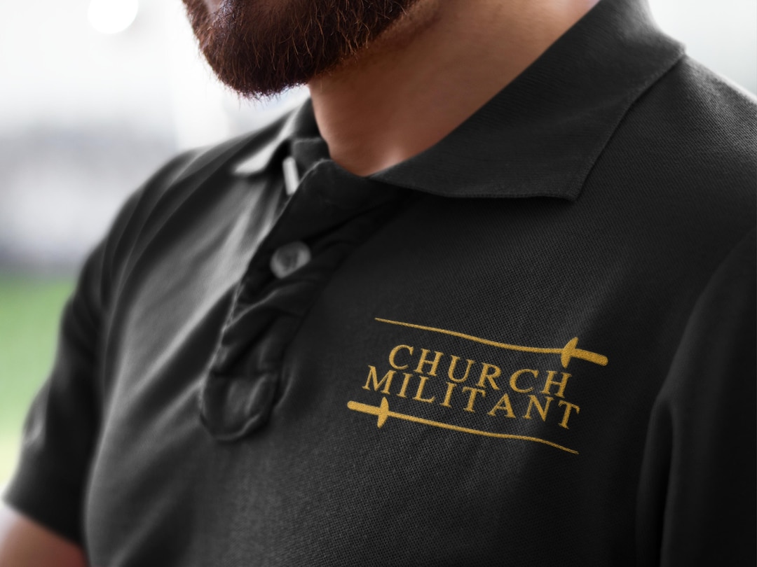 Church Militant Polo Shirt, Roman Catholic Militant, Catholic Gift ...