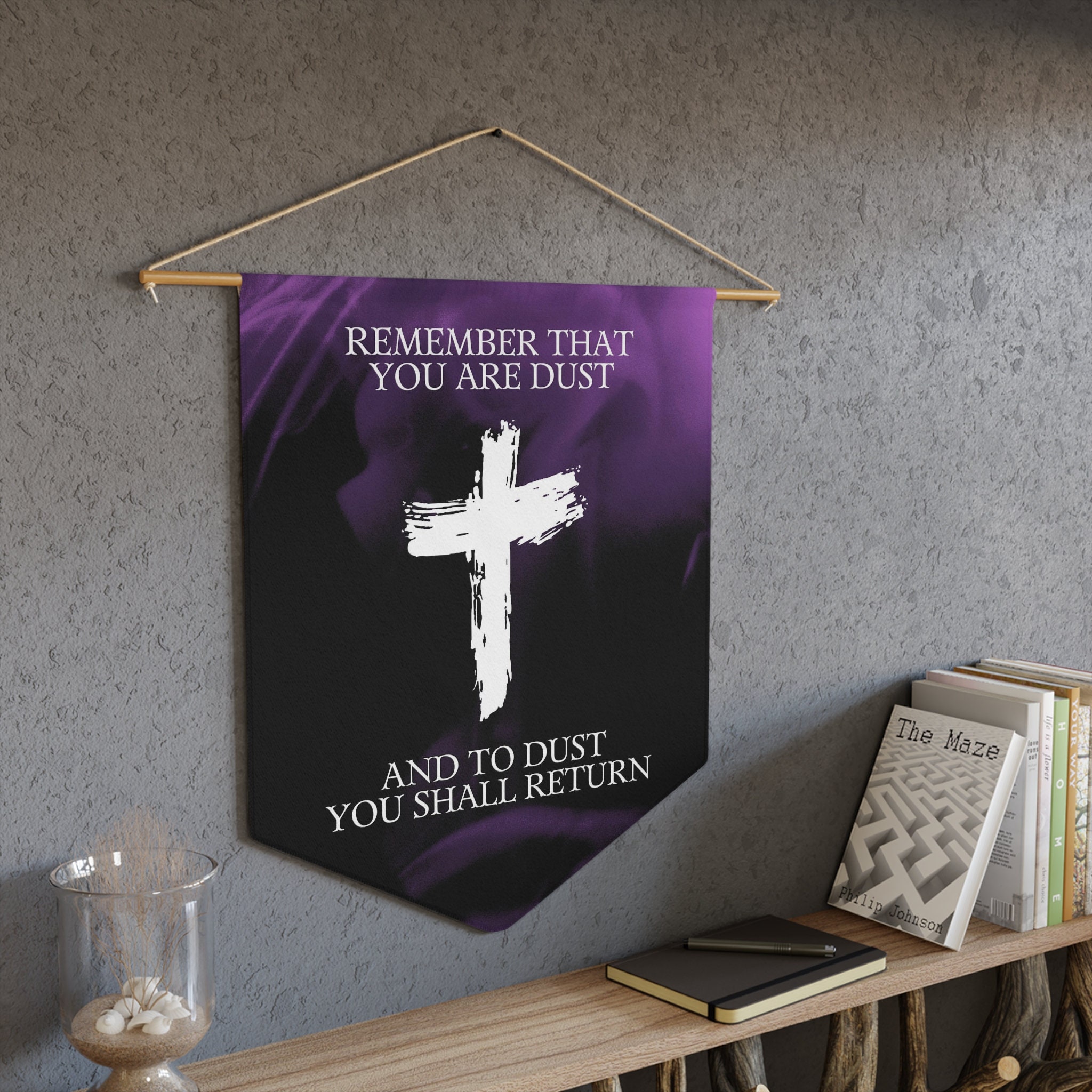 Purple to Dust You Shall Return Banner , ASH WEDNESDAY, Lent Season ...