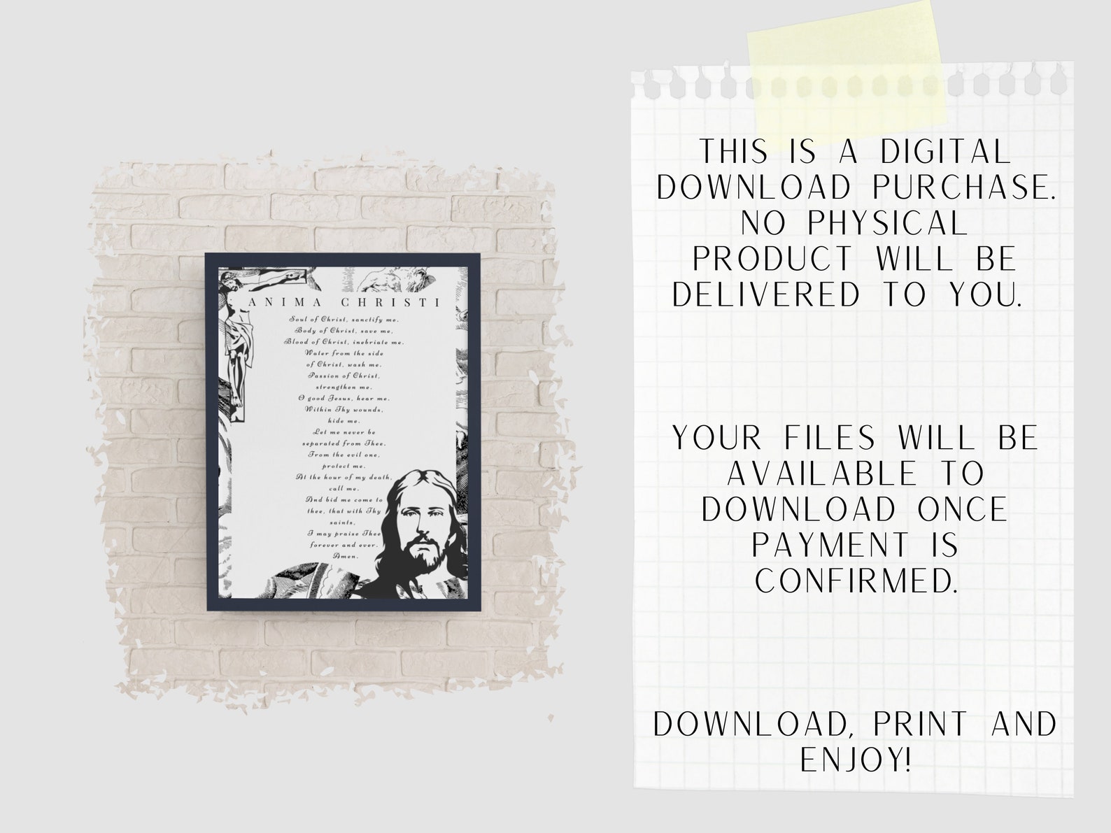 ANIMA CHRISTI Catholic Classic Prayer Catholic Wallart - Etsy