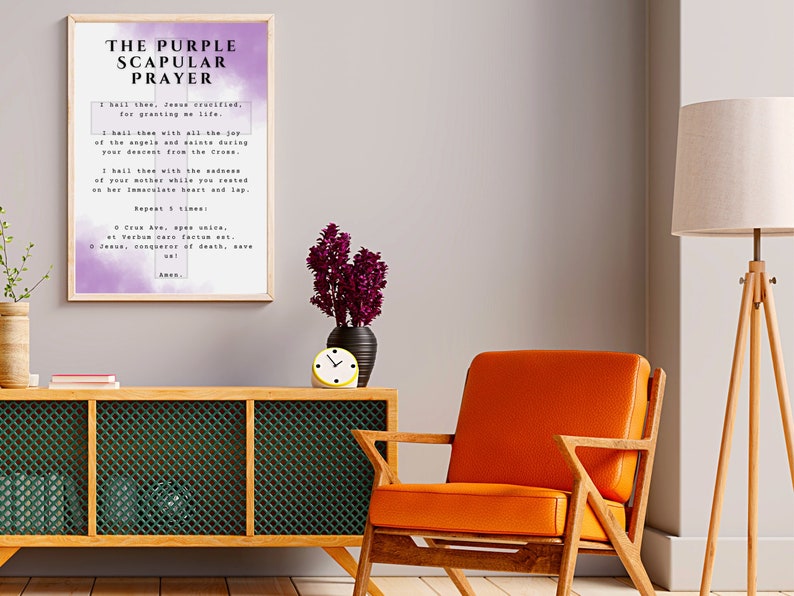 Catholic Purple Scapular Prayer Printable Digital Download - Etsy