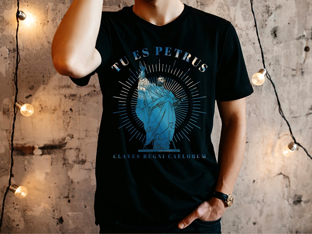 Saint Peter the Apostle Shirt for Men | Tu Es Petrus : You Are Peter ...