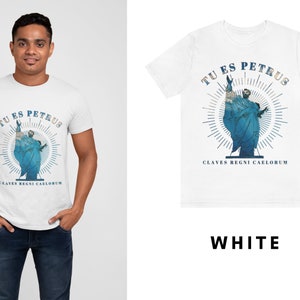 Saint Peter Catholic T-shirt | Tu Es Petrus, Keys of Heaven - Etsy