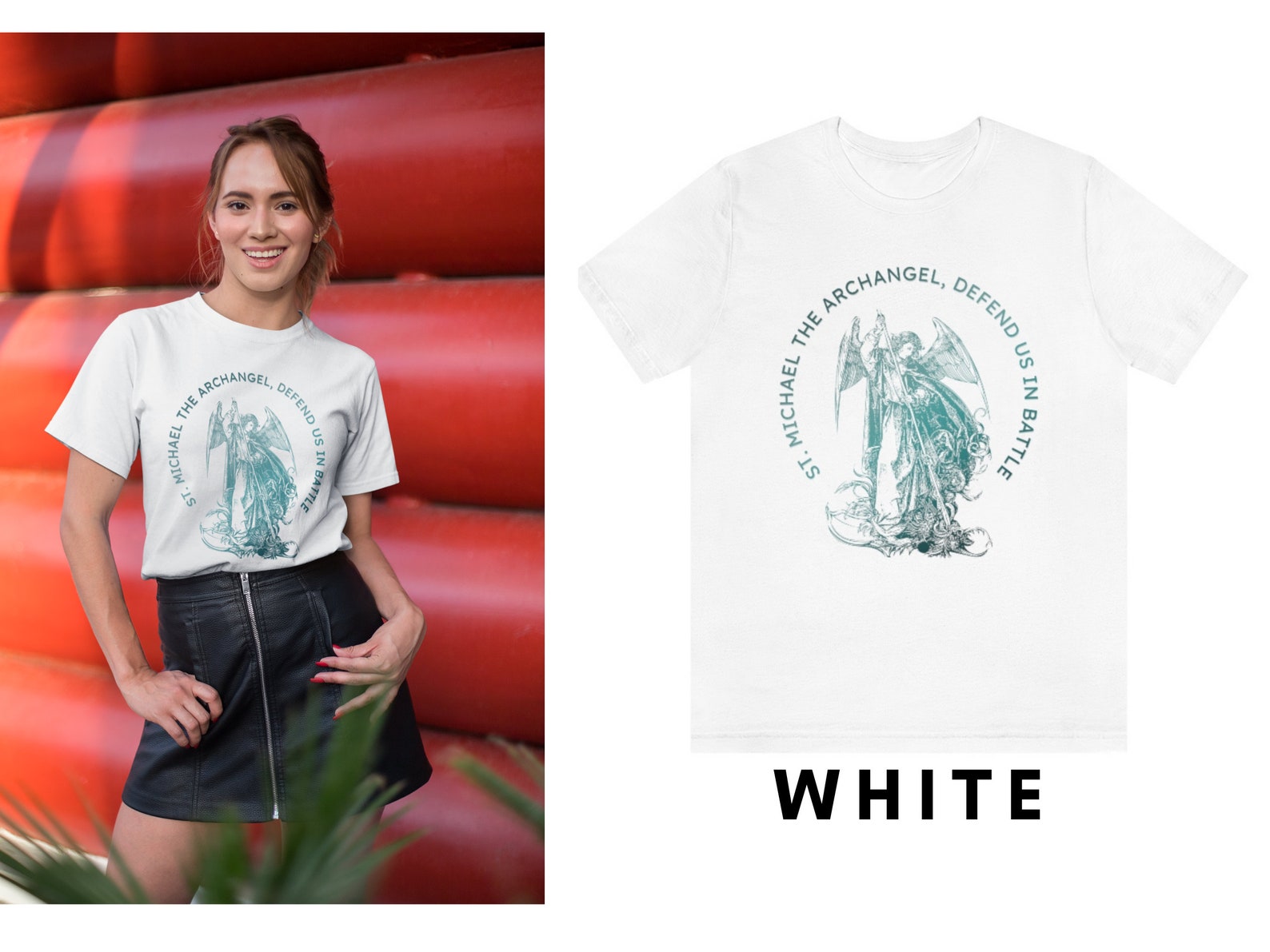 Saint Michael the Archangel T-shirt - Saint Michael Prayer, Catholic ...