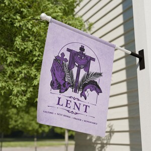 LENT Banner/flag, Season of Fasting, Self-denial, Prayer and Repentance ...