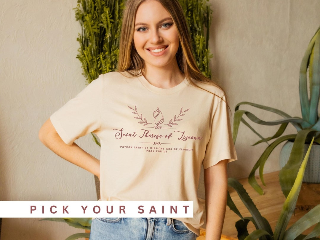 CUSTOMIZABLE Catholic Saint T-shirt, Patron Saints, All Saints of ...