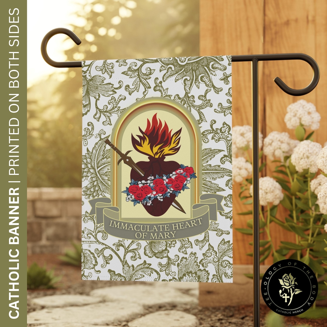 CATHOLIC Immaculate Heart of Mary, Marian Home Banner, Blessed Virgin ...