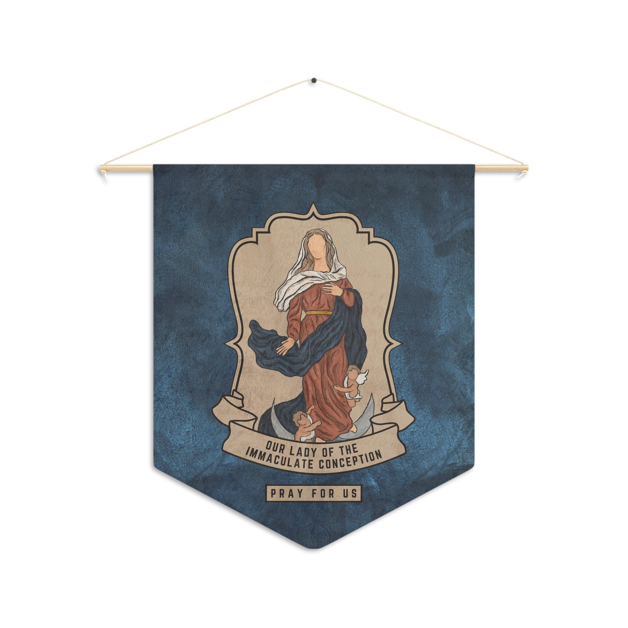 Our Lady of Immaculate Conception Pennant Banner, Blessed Virgin Mary ...
