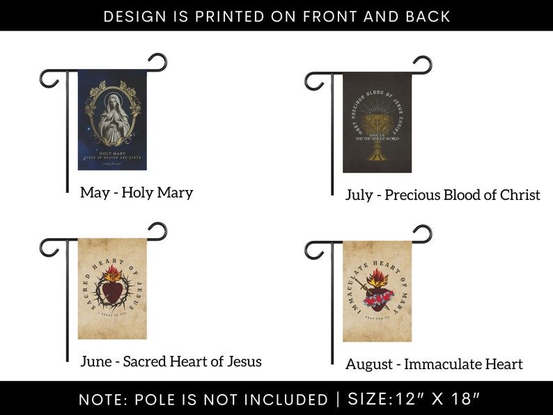 Catholic Devotional Flags / Banner, Complete Year, January - December ...