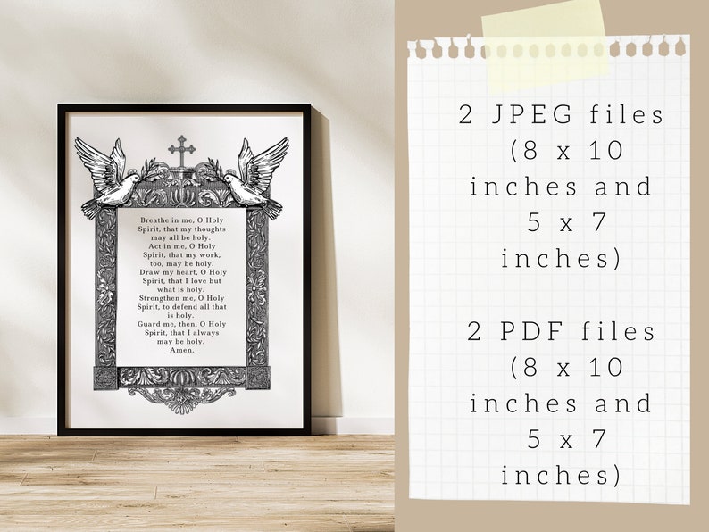 Saint Augustine's Prayer to the Holy Spirit St Augustine | Etsy