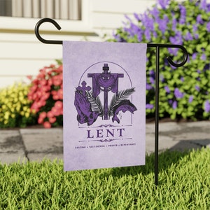 LENT Banner/flag, Season of Fasting, Self-denial, Prayer and Repentance ...