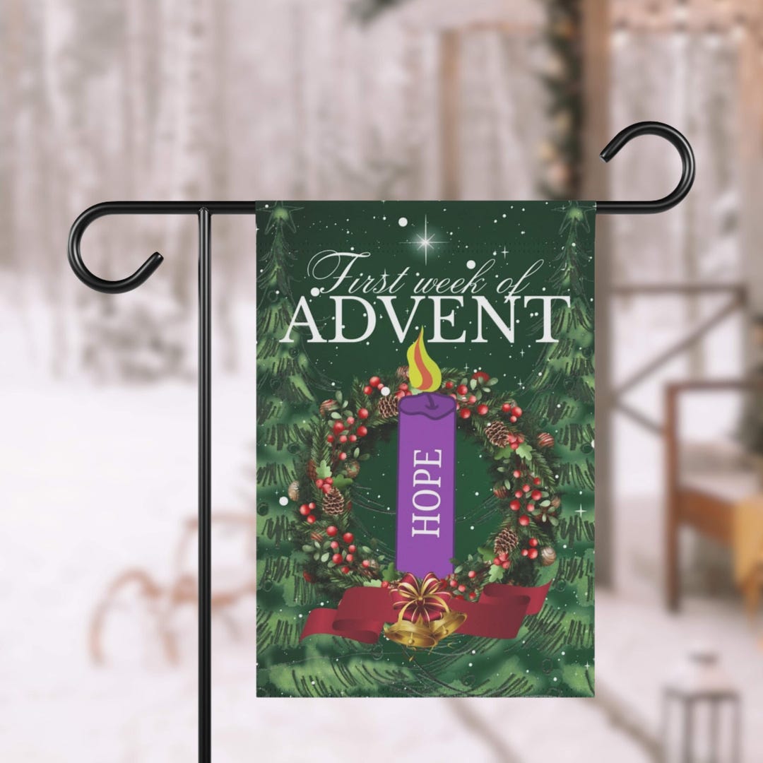Catholic Advent Banner: Hope, Peace, Love, Joy - Christmas Yard Flag - Etsy