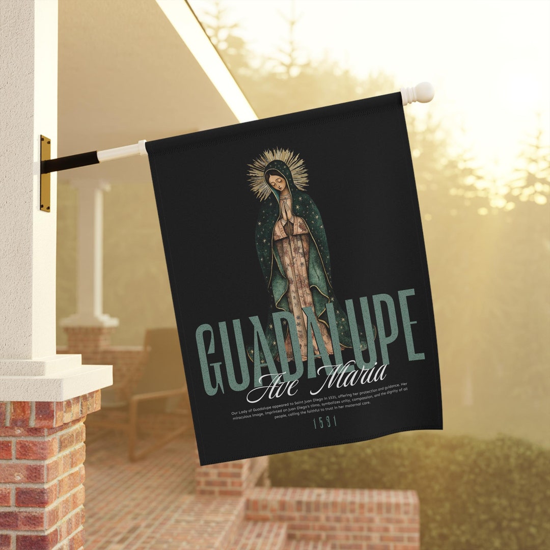 Our Lady of Guadalupe Garden Banner Flag, House Banner, Marian ...