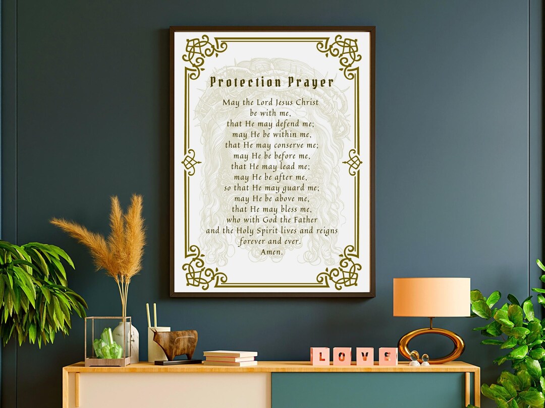 Protection Prayer Catholic Classic Style Printable Wall Art - May the ...