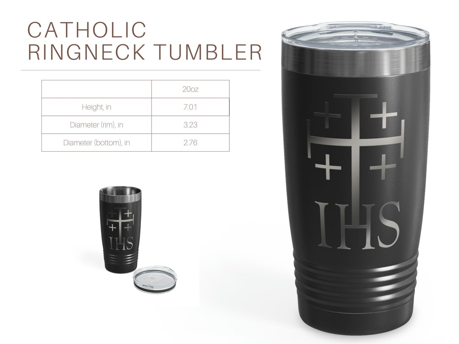 Jerusalem Cross Tumbler, Crusader Cross, Five-fold Cross, Cross-and ...