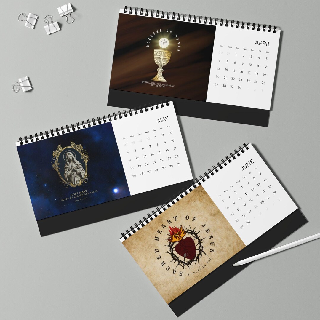 CUSTOMIZABLE Catholic Desktop Calendar, Monthly Devotion, January ...