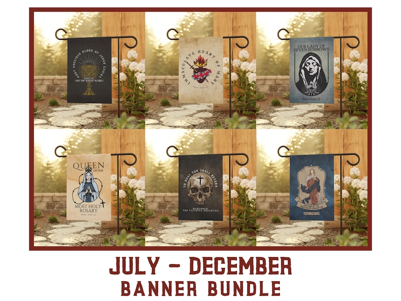 Catholic Devotional Flags / Banner, Complete Year, January - December ...
