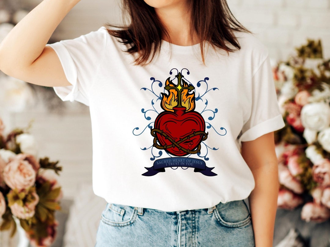Devotion to the Most Sacred Heart of Jesus T-shirt, Sacred Heart of ...