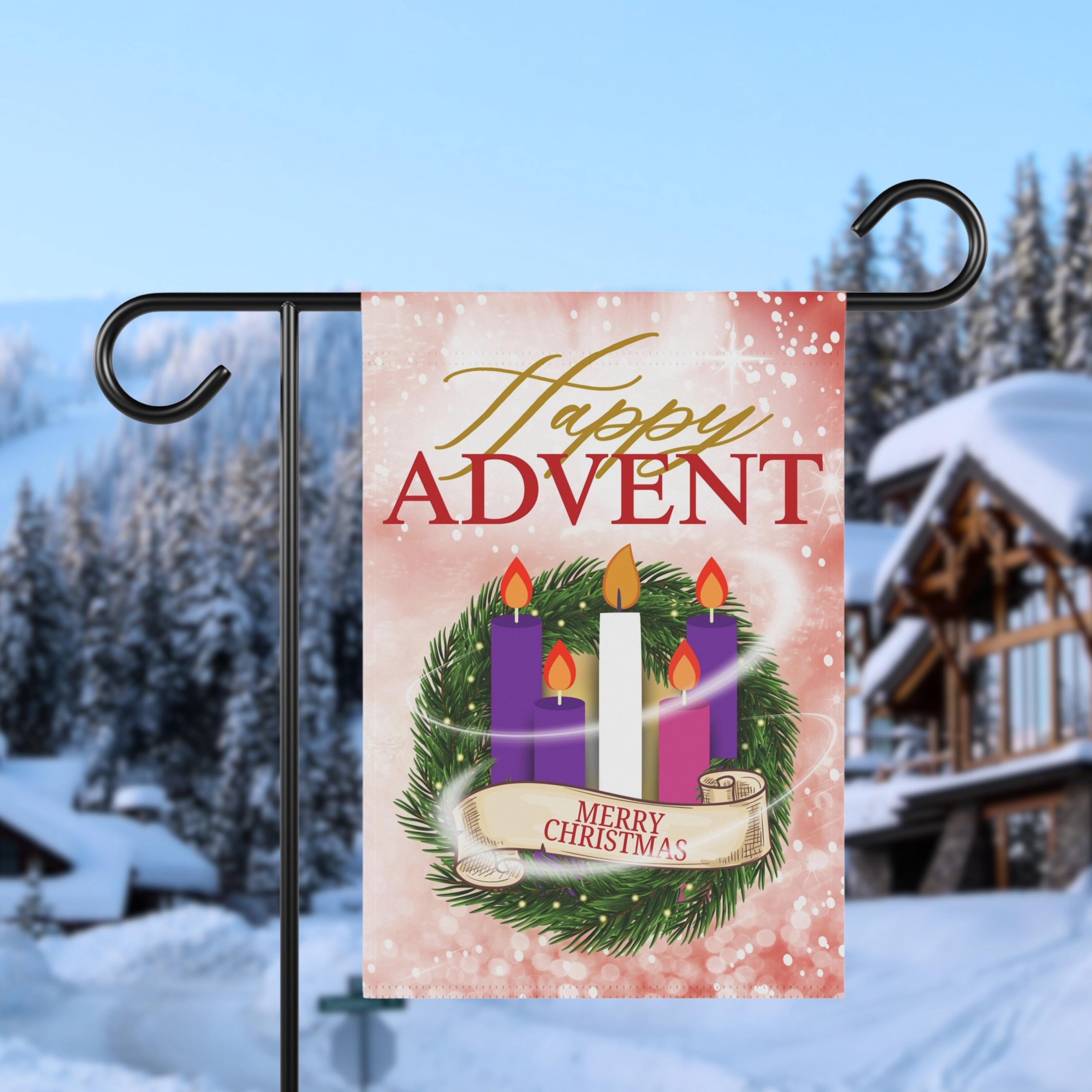 Advent Banner Set: Catholic Christmas Home Decor, Hope Peace Love Joy ...