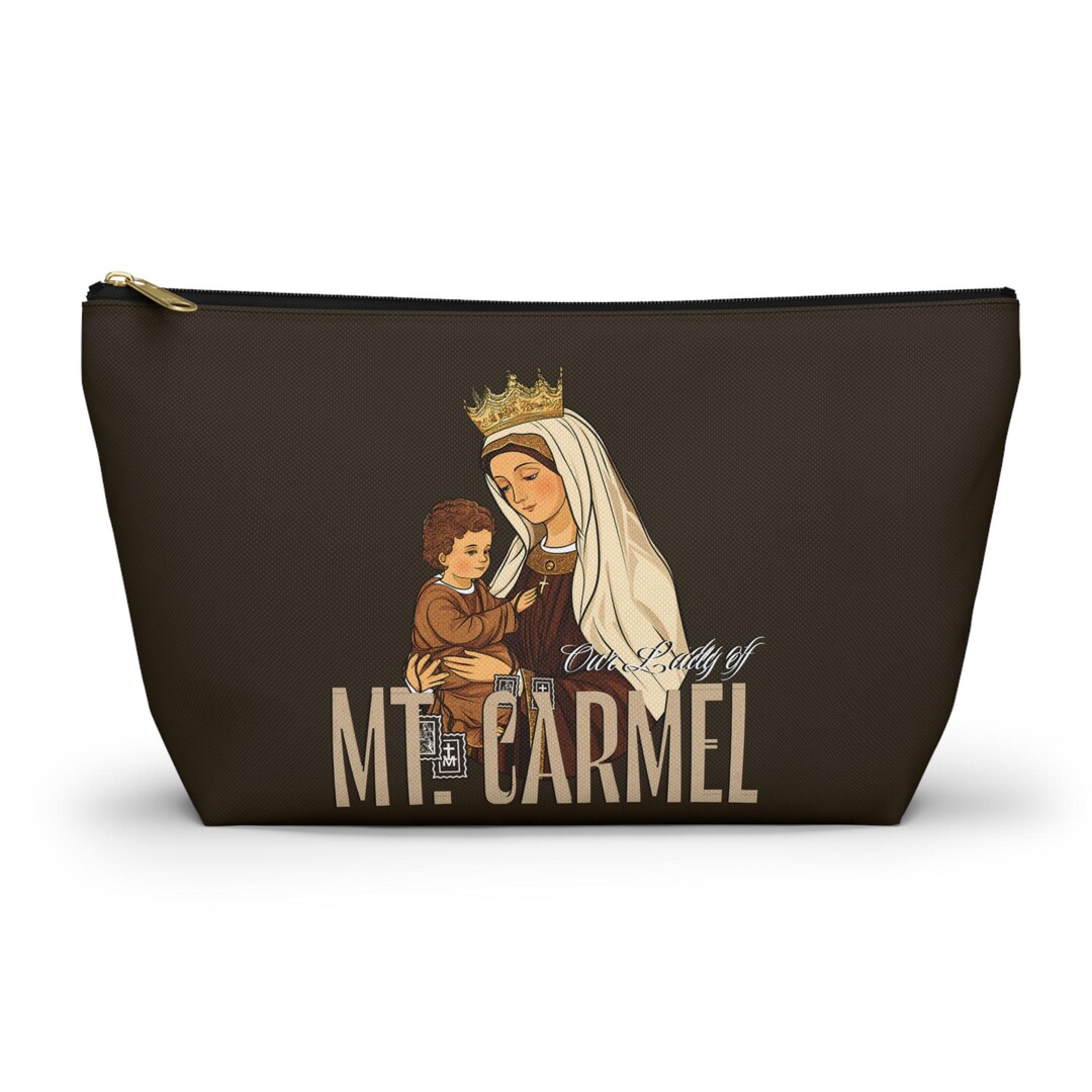Our Lady of Mt Carmel Rosary Bag, Virgin Mary Rosary, Brown Scapular ...