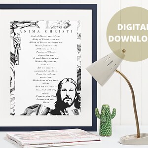 ANIMA CHRISTI Catholic Classic Prayer, Catholic Wallart Prayer Catholic ...