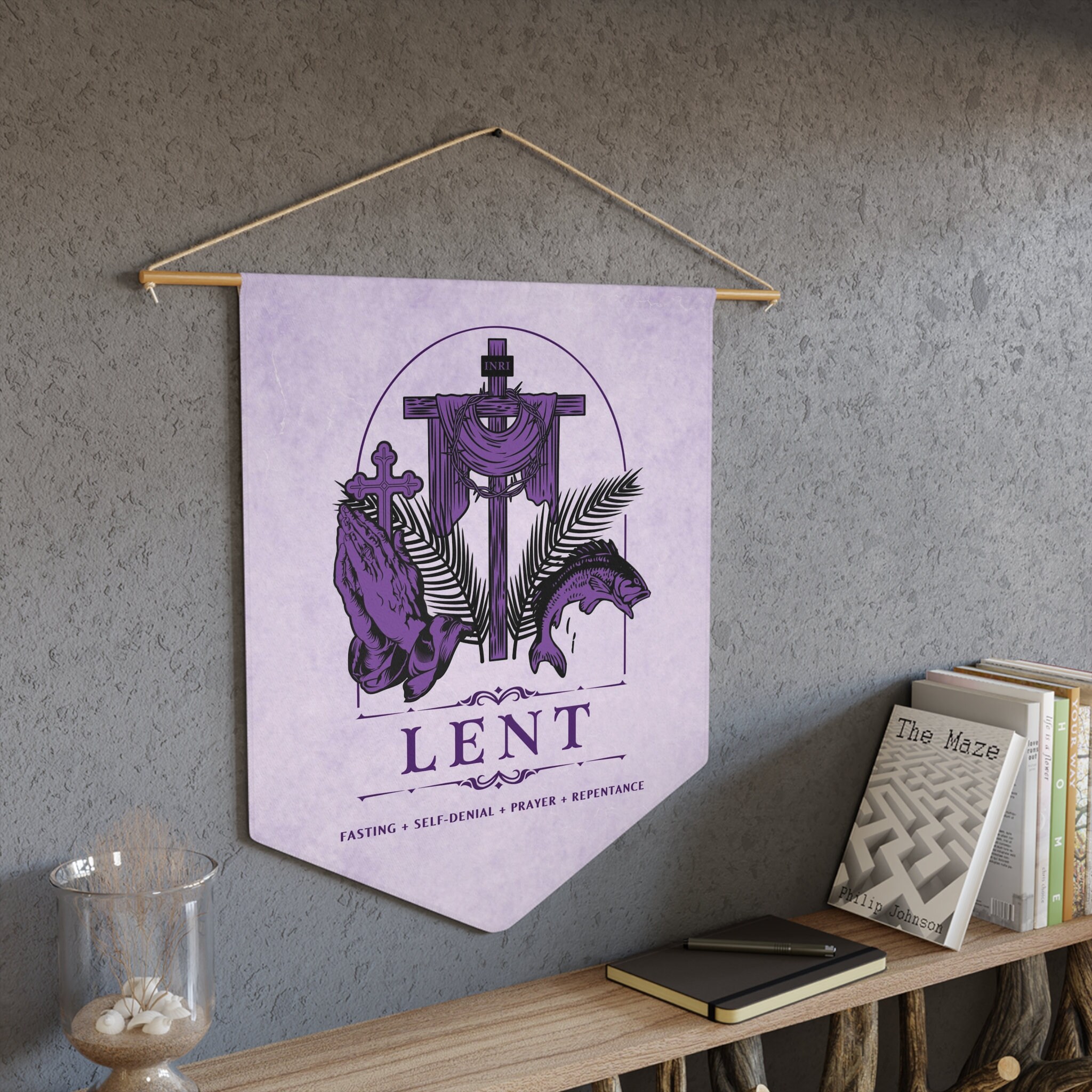 The 40 Days of Lenten Season, Purple Lent House Pennant, Lent Season ...