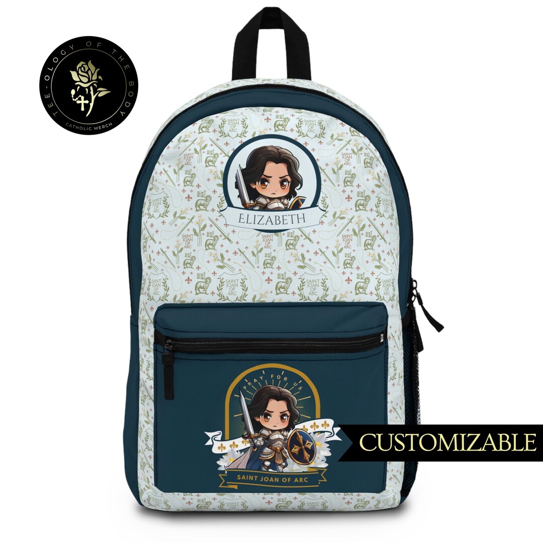 CUSTOMIZABLE Saint Joan of Arc Backpack for Kids & Adults, St Joan of ...