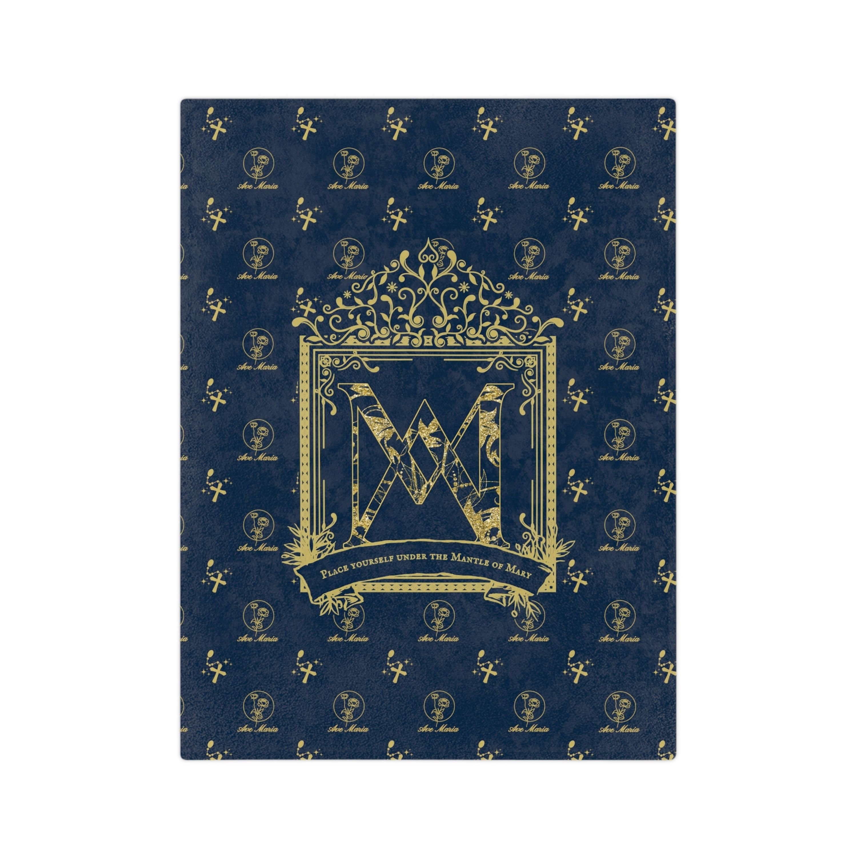 Auspice Maria Place Yourself Under the Mantle of Mary Gift Blanket ...