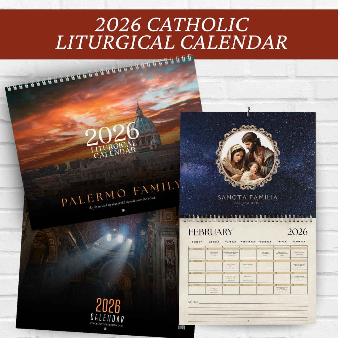2026 Liturgical Calendar: Catholic Feast Days, Church Year Planner - Etsy