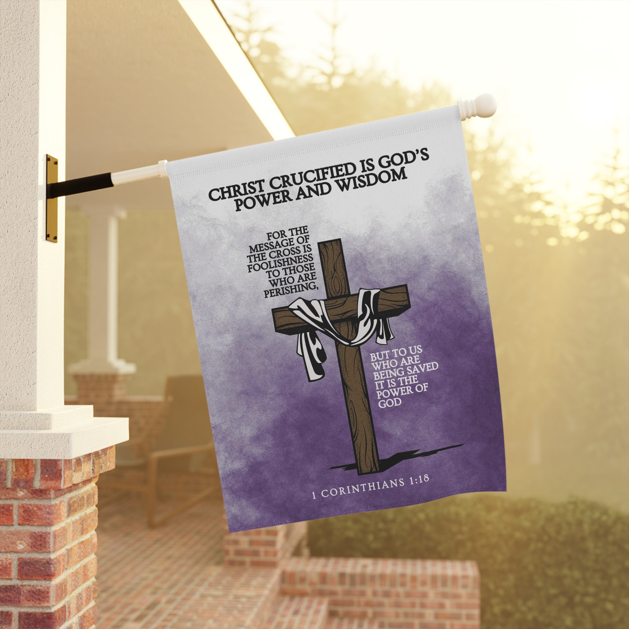 Christ Crucified, Calvary, Lent Ash Wednesday Garden Banner, House Flag ...