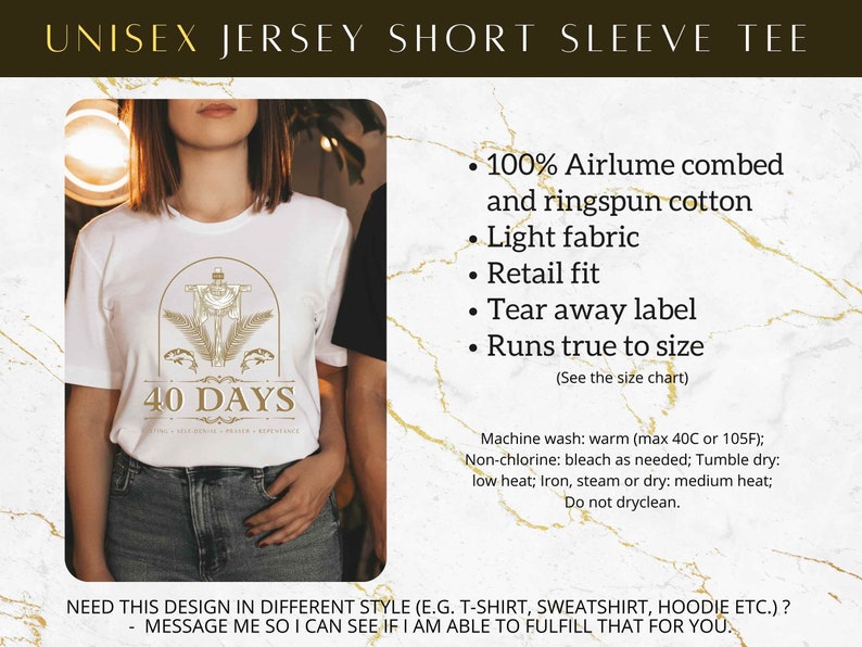 40 Days of Lent T-shirt | Fasting, Self Denial, Prayer, Repentance ...