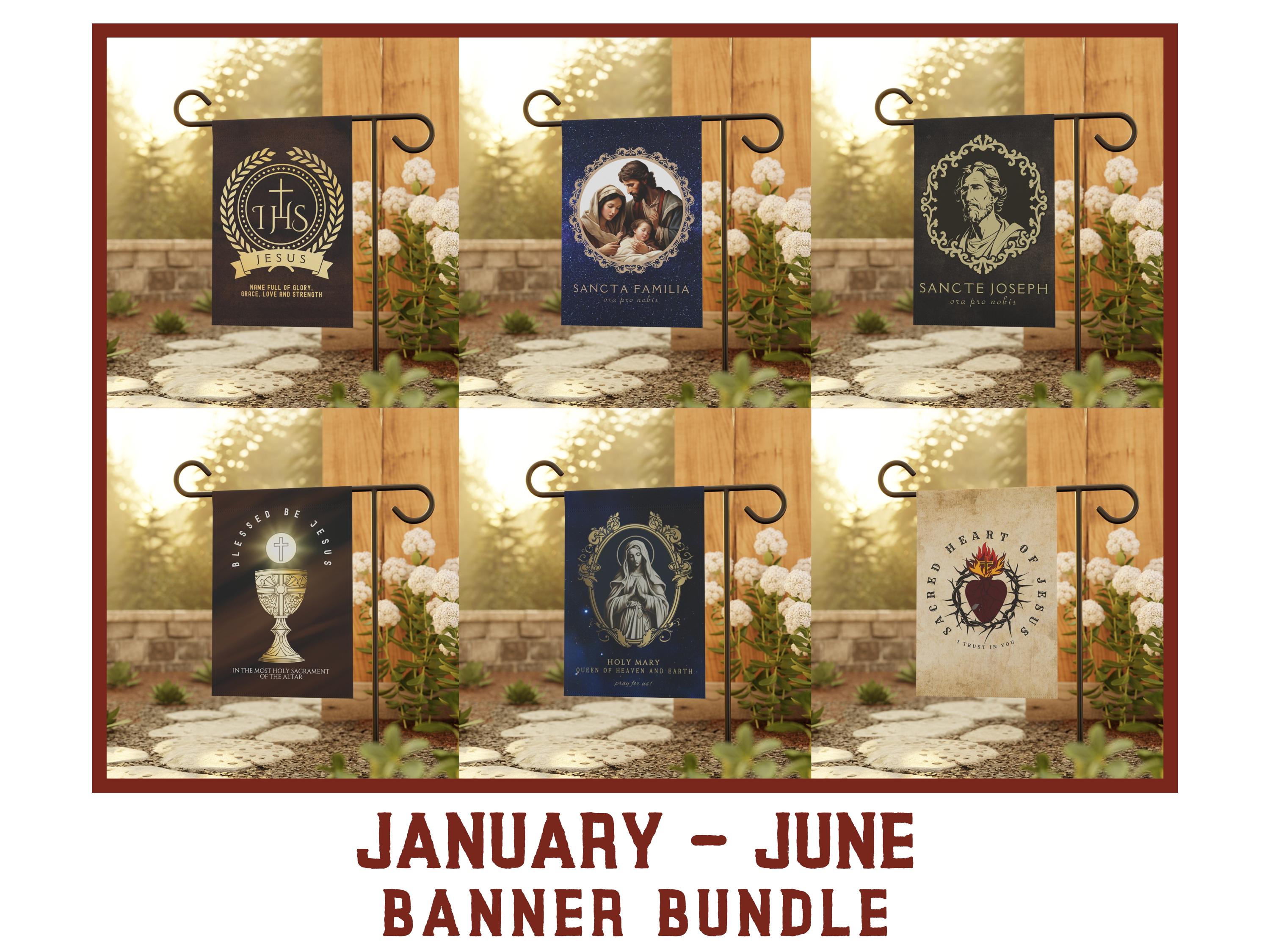 Catholic Devotional Flags / Banner, Complete Year, January - December ...