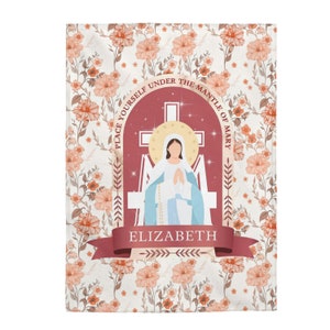 CUSTOMIZABLE Floral Marian Blanket, Place Yourself Under the Mantle of ...