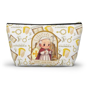 Saint John Paul II Catholic Pouch, Rosary Bag, Church Bag for Kids and ...